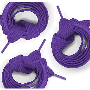 Mercury + Maia Thick Fat Shoe Laces for Sneakers - Chunky Jumbo Wide Shoelaces - Stay Tied - USA Made (1 Pair) (72, PURPLE)