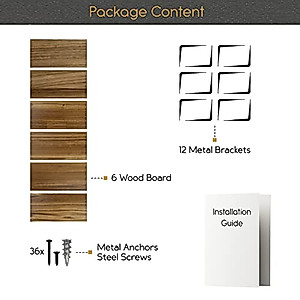 You Have Space Flota 9"x 4.5" Floating Shelves for Wall, Wall Decor Living Room, Book Bookshelf Storage Shelf for Home Office,Bedroom Set of 6