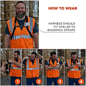 Ergodyne Squids 3138 Barcode Scanner Padded Harness, Tethering Lanyard for Bar Code Scanners, Breakaway Design Large