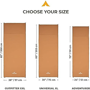 TETON Sports Adventurer Camp Pad; Sleeping Pad for Car Camping Brown, Adventurer/75" x 24" x 2"