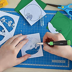 HURRICANE 36 Piece Exacto Knife set Craft Knife Set Precision Cut Knife Blades Deluxe Craft Set with flexible Anti Slip Ergonomic Handle with Extra Hex Bits for Precision Cutting Craft and Repair Work