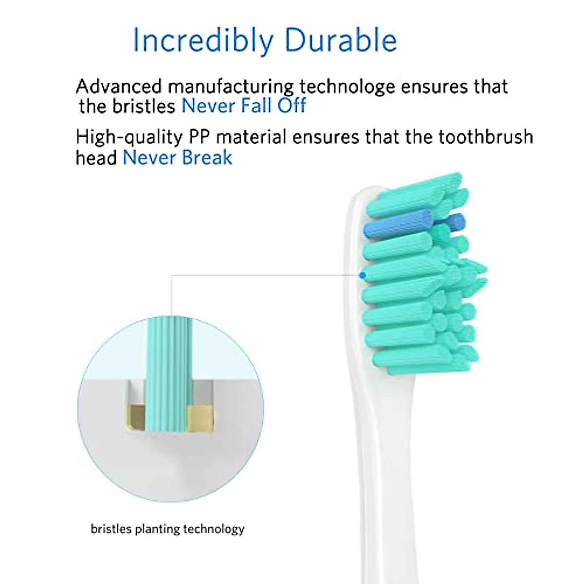 Replacment Brush Heads Compatible with Philips Sonicare E-Series Essence, Xtreme, Elite, Advance, and CleanCare Electric Toothbrush, Toothbrush Replacment Heads Refills, 6 Pack