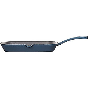 Cuisinart , 9.25" Square Grill Pan, Enameled Provencial Blue