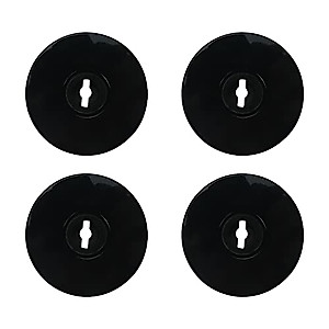 Geesatis 4 Pcs Tiny Lazy Susan 2.5 inch Acrylic Turntable Bearing Round Swivel Plate, Smooth Swivel Plate for Kitchen Base Turn Dining Table, Black