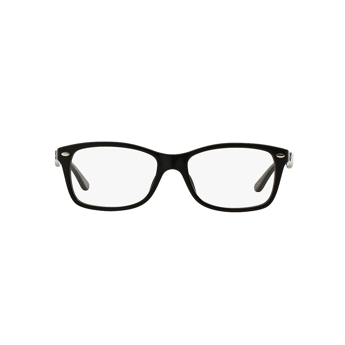 Ray-Ban RX5228F Low Bridge Fit Square Prescription Eyeglass Frames, Black/Demo Lens, 55 mm