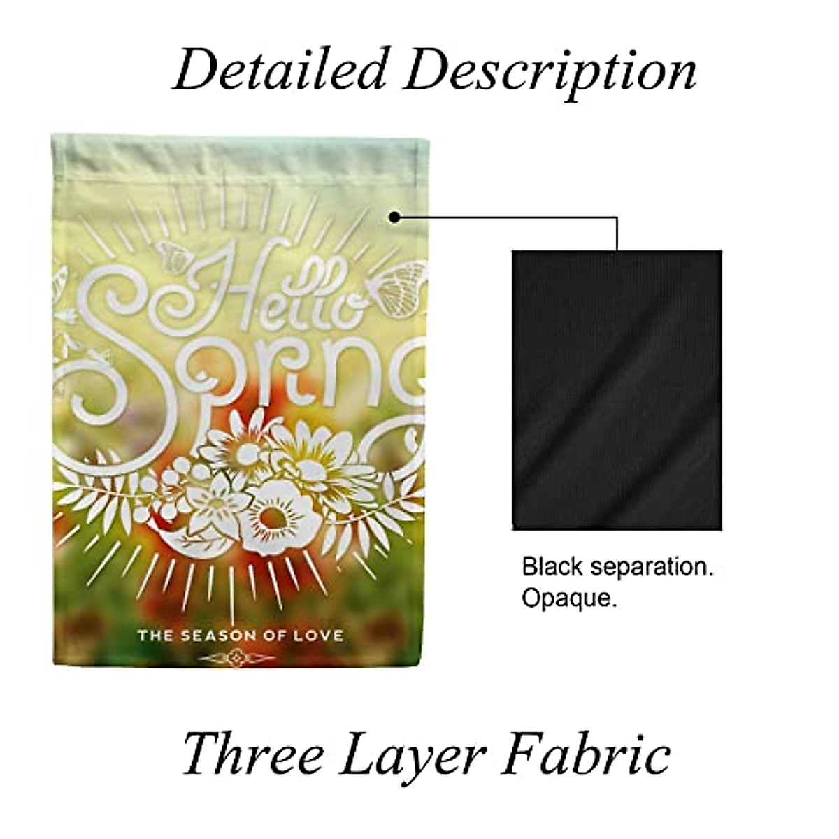 My Little Nest Seasonal Garden Flag Hello Spring Vertical Garden Flags Double Sided for Home Farmhouse Yard Holiday Flag Outdoor Decoration Banner 12"x18"