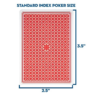 Rummy Card Game Kit - Classic Family Melding Game for 2-6 Players - Two Plastic-Coated Poker-Size, Standard Index Decks of 54 Cards + 25 Tear-Away Score Pads + Full Instructions for Gin Rummy