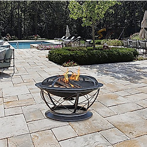Pleasant Hearth OFW717RC Palmetto Fire Pit with Cooking Grid