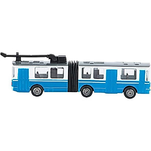 Trolley Bus Toy - 1:144 Scale Diecast Metal Model Russian Soviet Classic City Trolley Bus - Collectible Vintage Vehicle Pullback Toy Car Buses