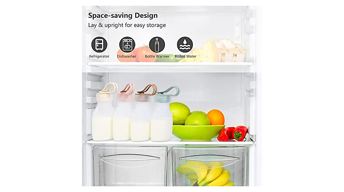 Stankeloko Reusable Silicone Milk Storage Bags - Leak-Proof