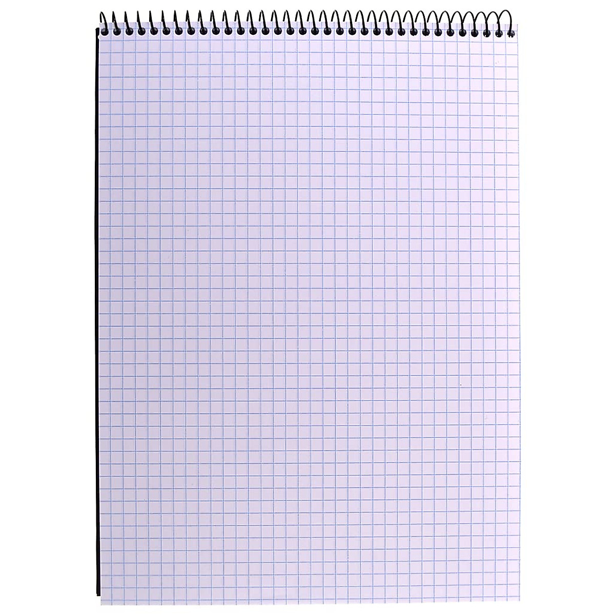 Silverpoint Top Wire Pad, Heavy Back, Quadrille Rule, 8.5 x 11.75 Inches, 70 Sheets, Protective Cover, Blue/Black (51070)