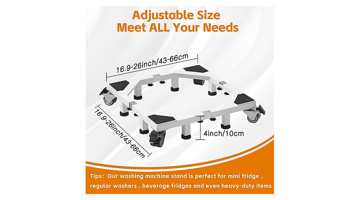 Durable ANBase Mobile Base Stand with Wheels for Appliances