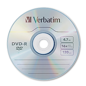 Verbatim DVD-R Blank Discs AZO Dye 4.7GB 16X Recordable Disc - 25 Pack Spindle