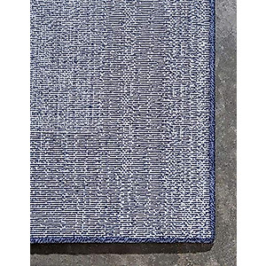 Unique Loom Del Mar Collection Area Rug-Transitional Inspired with Modern Contemporary Design, 3' 3 x 5' 3 Rectangular, Navy Blue/Beige
