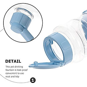 TEHAUX Pet Water Bottle Dispenser-Water Feeder Pet Drinking Water Bottle 473ml (Sky-blue)