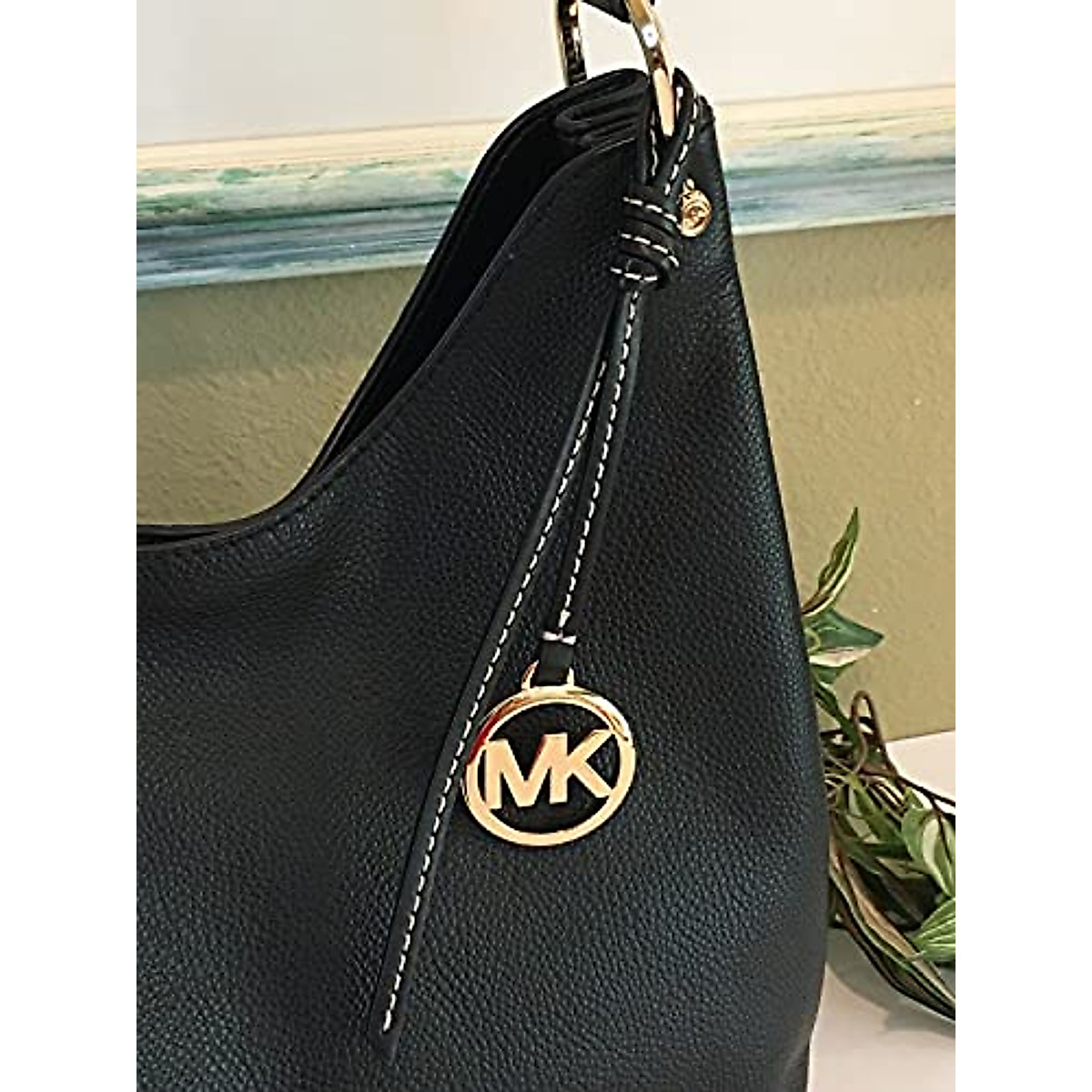 Michael Kors Women's Joan Large Slouchy Shoulder Bag Style 35S1GV9L3L (Black)