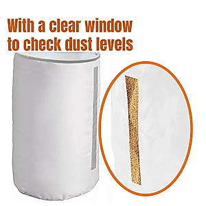 Dust Collector Bottom Bag for Woodworking 30 Micron 20" Dia. x 30", 70 Gallon Dust Collector Lower Bag Compatible with Harbor Freight Wen Grizzly JET Delta