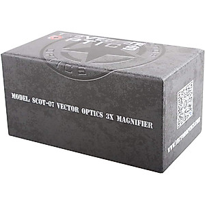 Vector Optics Rubber Armored 3X Magnifier Holographic Red Dot Sight Scope Flip to Side QD Weaver Mount Color Black