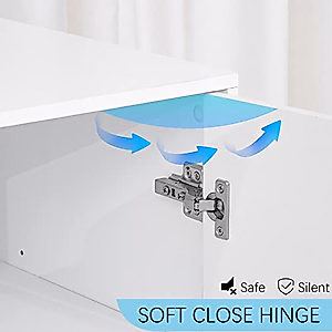 QDSSDECO 5-Drawer Chest with 1 Door, Wooden Storage Chest of Drawers, Mobile Dresser Cabinet with Wheels, Printer Stand for Home Office Bedroom