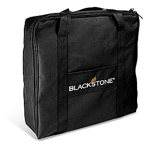 Blackstone 1814 Stainless Steel Propane Gas Portable, 12, 000 BTUs, 17 Inch, Black & 17 inch Griddle Cover and Carry Bag Water Resistant 600D Polyester Heavy Duty Flat top 17'' Gas Grill Cover