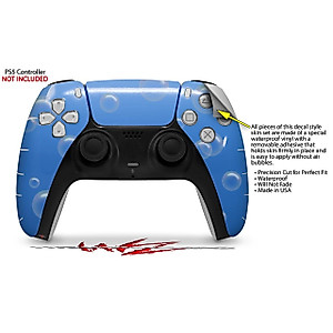 WraptorSkinz Skin Wrap compatible with Sony PS5 DualSense Controller Bubbles Blue (CONTROLLER NOT INCLUDED)
