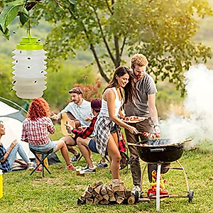 Outdoor Fly Trap Reusable Traps with Bait 2 Pack, Poison Free Fly Killer and Trap with Bait by iVenusTrap