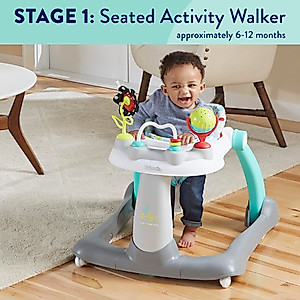 Kolcraft Tiny Steps 2-in-1 Infant & Baby Activity Walker - Seated or Walk-Behind, Jubliee