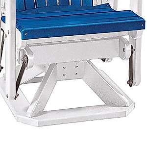 American Furniture Classics Fan Back Swivel Glider, Blue