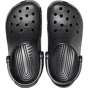 Crocs Unisex-Adult Classic Clog, Clogs for Women and Men, Black, 13 Women/11 Men