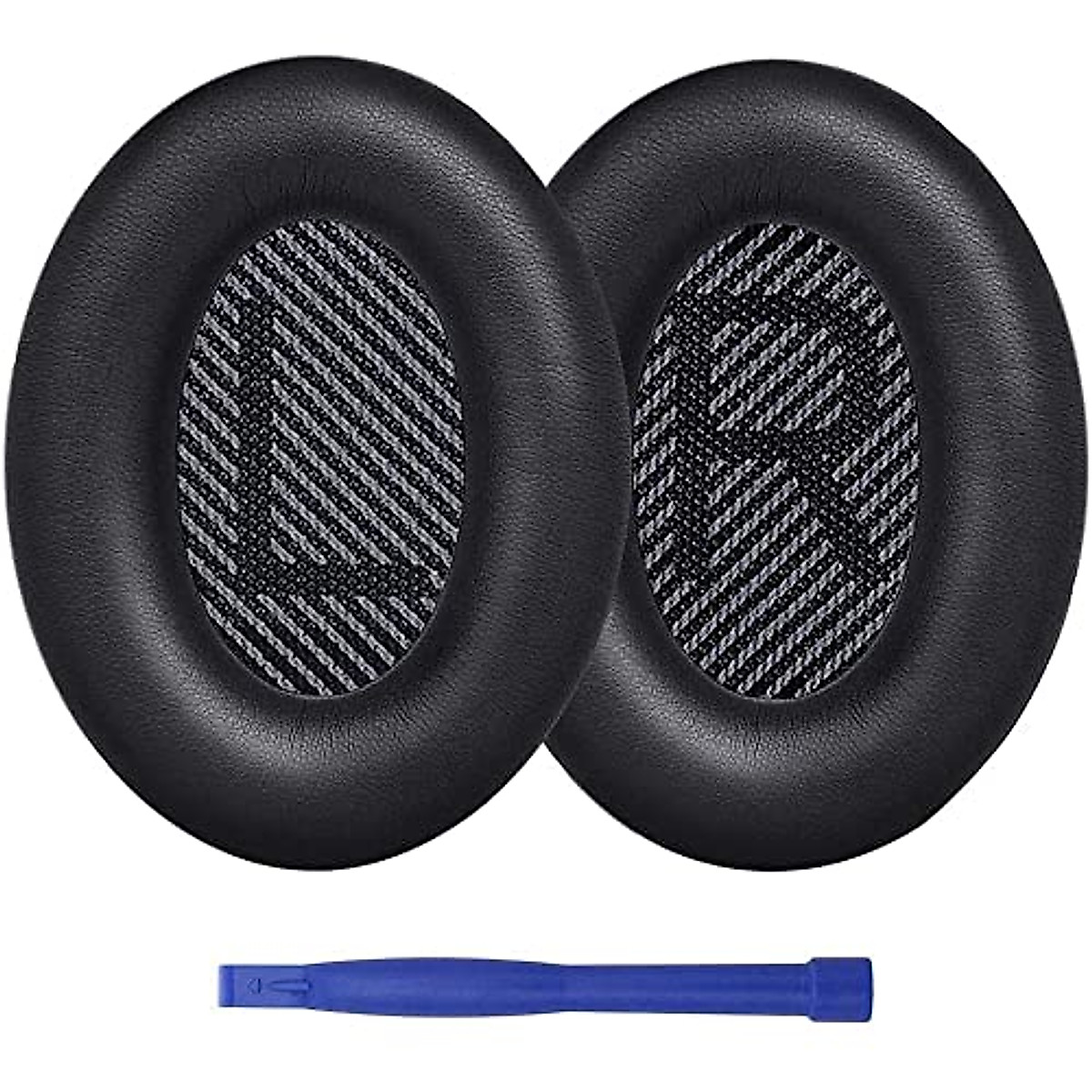 QC35 Ear Pads, Replacement Protein Leather Earpads Memory Foam Ear Cushions Cups Repair Parts for Bose QuietComfort 35 (QC35) & Quiet Comfort 35 II (QC35 ii) Headphones - Black