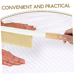 NOLITOY Dust Brush Soft Bristle Hair Brush Soft Brush Whisk Brooms Brush Grubber Carpet Cleaning Brush Cleaning Brushes for Household Use Hair Broom Handheld Broom Sofa Brush Beige The Pet