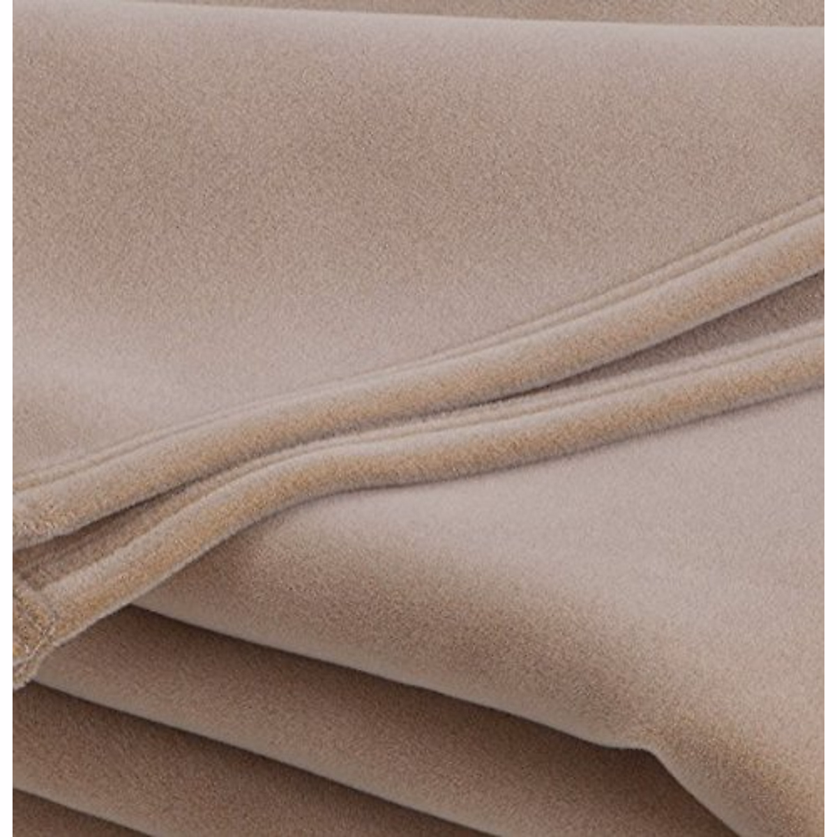 Vellux 1B07031 Original Insulating Core Hotel Style Solid blanket Machine Washable Soft Cozy Warm Thermal Durable Pet Friendly All Seasons Layering Bed Sofa Blankets, Full Queen, Beige