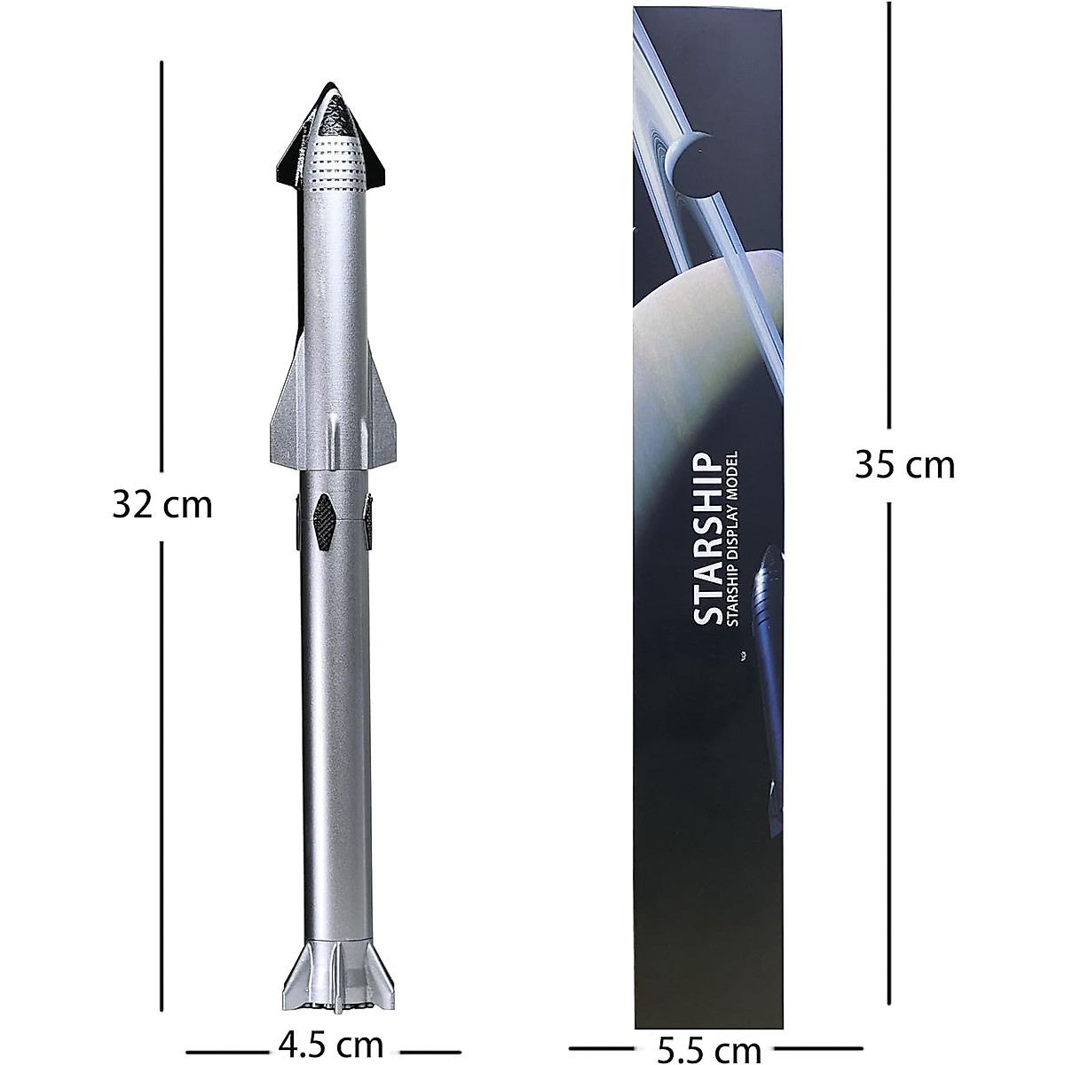 Flmenunu SpaceX Starship 1/375 Diecast Rocket Model