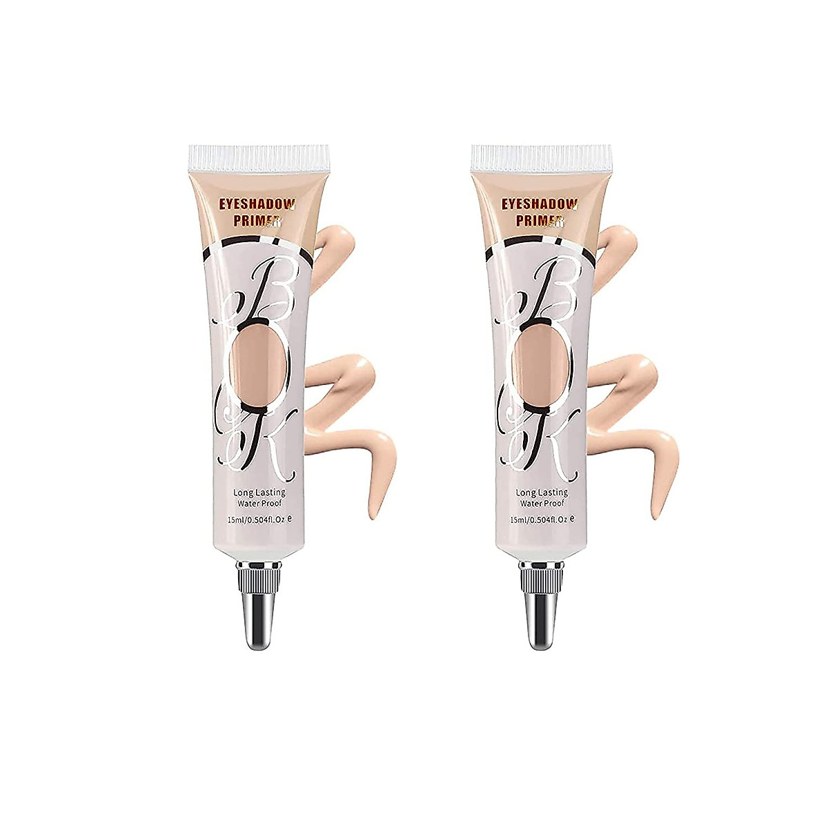 LOKFAR 2 Pack Matte Eyeshadow Primer for Oily Lids Medium Eyeshadow No Crease Eye Primer Makeup Eyeshadow Base Waterproof & Smudge-proof & Long Lasting Cream Liquid Eye-shadow for All Shadows (Set B)