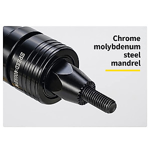 HIFESON Pneumatic Rivet Nut Gun with 1/4 & 5/16 & 3/8 Self-Locking Head Gun,Quick-Change Mandrels,Industrial Grade Adjustable Speed Air Rivnut Gun