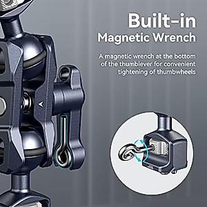 SmallRig Camera Magic Arm, Flexible Articulating Arm with 1/4” Screws, Field Monitor Mount with Dual Ballhead, Aluminum - 3873