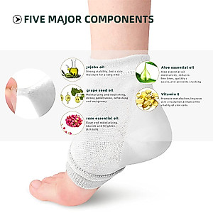 Foot File and Spa Socks Set, Foot Care Pedicure Stainless Steel File, Gel Lined Toeless Spa Socks, Moisturizing Heel Socks (Green+Grey)