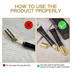 Caffeine Eye Cream for Bags Puffiness: Under Eye Treatment for Dark Circles Puffy Eyes with Eye Roller