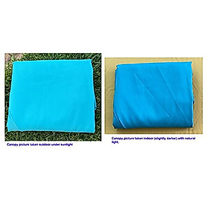 BELLRINO DECOR 7.5 ft 6 Ribs Replacement STRONG & THICK Patio Umbrella Canopy Cover (Canopy Only) - PEACOCK BLUE