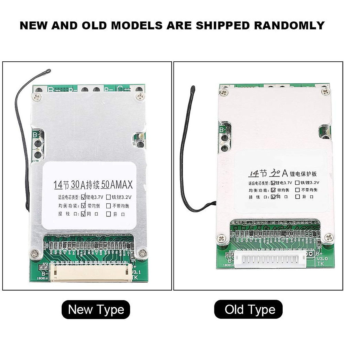 14S 50V 30A Lithium Battery Board, PCB Board with Balance Charging for Fast and Charging