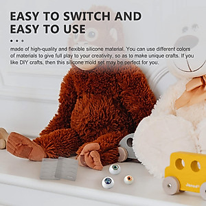 EXCEART 5 Pcs Eye Mold epoxy Eyeball bistuit Eyeball Silicone Chocolate DIY Epoxy Resin Bread Holiday Casting Silicone Baby Dolls Doll Eyes Cookie Jelly Crystal sd Doll White