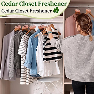 30 Pack Cedar Blocks for Clothes Storage, Cedar Planks with 20 Pcs Cedar Rings 10 Pcs Cedar Balls Cedar Blocks for Closet Drawer Shoe Cabinet Storage Bags