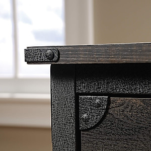 Sauder Steel River File Pedestal, L: 20.87" x W: 23.86" x H: 26.58", Carbon Oak Finish