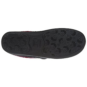 Acorn Women's Clog Slippers, Multi-Layer Memory Foam Footbed with Arch Support, Charcoal Button, 8-9