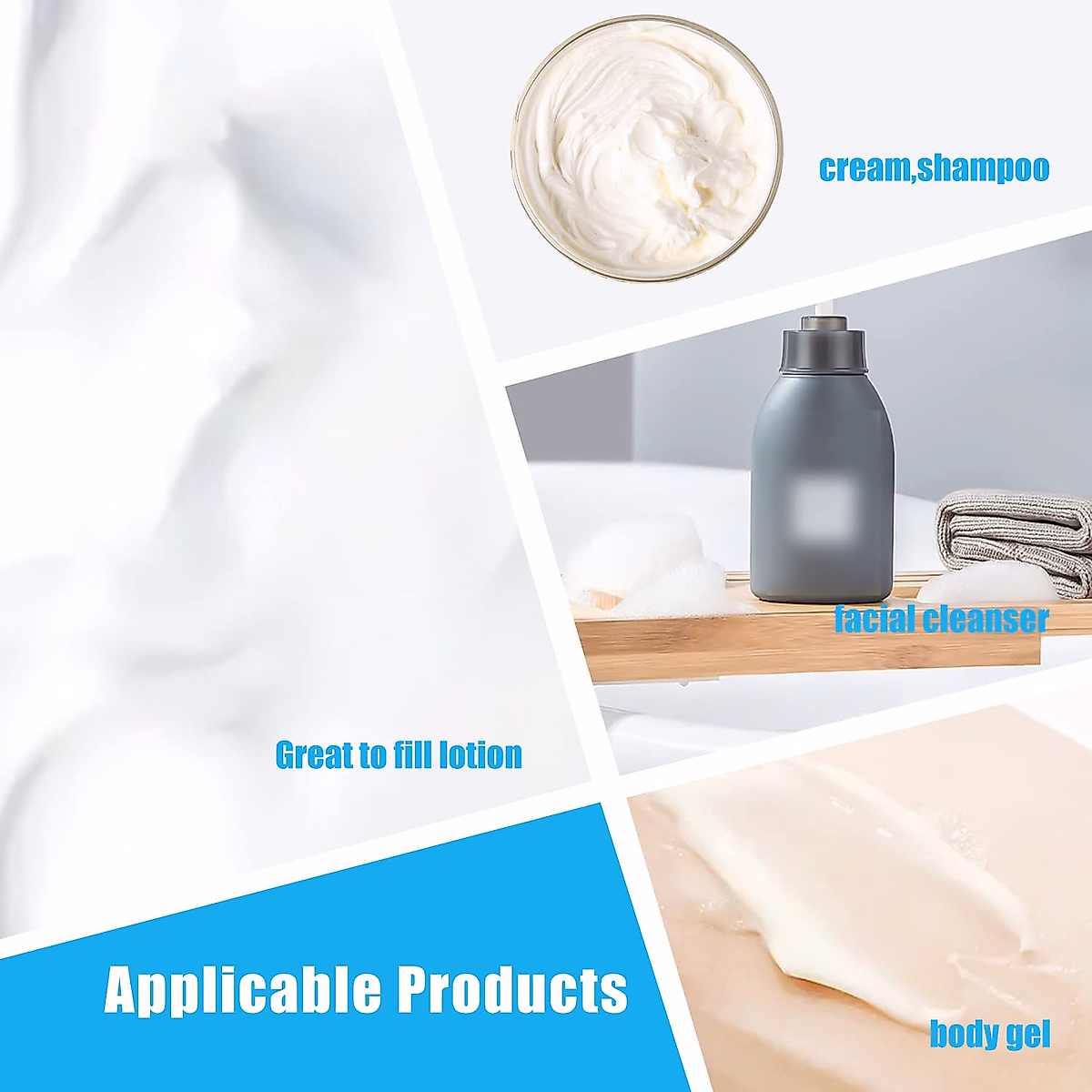 Wresty 6 Pcs 100ml/3.4oz Empty Travel Bottles With Flip Cap Plastic Squeeze Bottles Container For Lotion Shampoo Soap Conditioner Toiletries