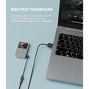 PANPEO Micro USB Extension, 4pack 90 Degree Micro-B Male to Female Extension Cable, Micro USB Left Extension Cable for Computers,Cell Phones,Drones, dashcams, Toy Cars, etc