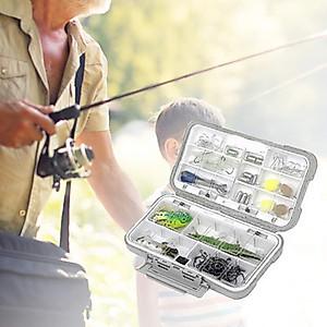 Fishing Tackle Container, Fishing Tackle Organizer Strong and Sturdy Safe and Convenient High Capacity for Outdoor Accessories for Fishing Supplies(Grey)