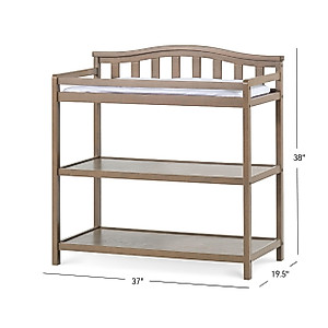 Child Craft Arch Top Infant Changing Table, Water-Resistant Pad and Safety Strap, Anti-Tip Kit Included to Prevent Tipping, Non-Toxic, Baby Safe Finish (Dusty Heather)