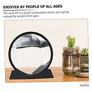 Abaodam 3D Sand Painting Hourglass Sand Art Liquid Motion Bookshelf Decoration Sand Painting Art Flowing Sand Picture Moving Sand Art Large Desktop Art Toys 3D Sand Art Water Office Sports