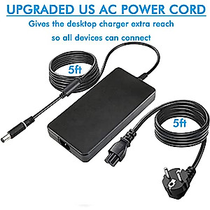 240W 180W AC Adapter Charger Fit for Dell Alienware Laptop Charger 13 15 17 R1 R2 R3 R4 Series,X51 M15 M17 M17X M18X Area-51m G5 G7 Dell Precision M6800 6700 M6400 M6500 M6600 Power Supply Cord